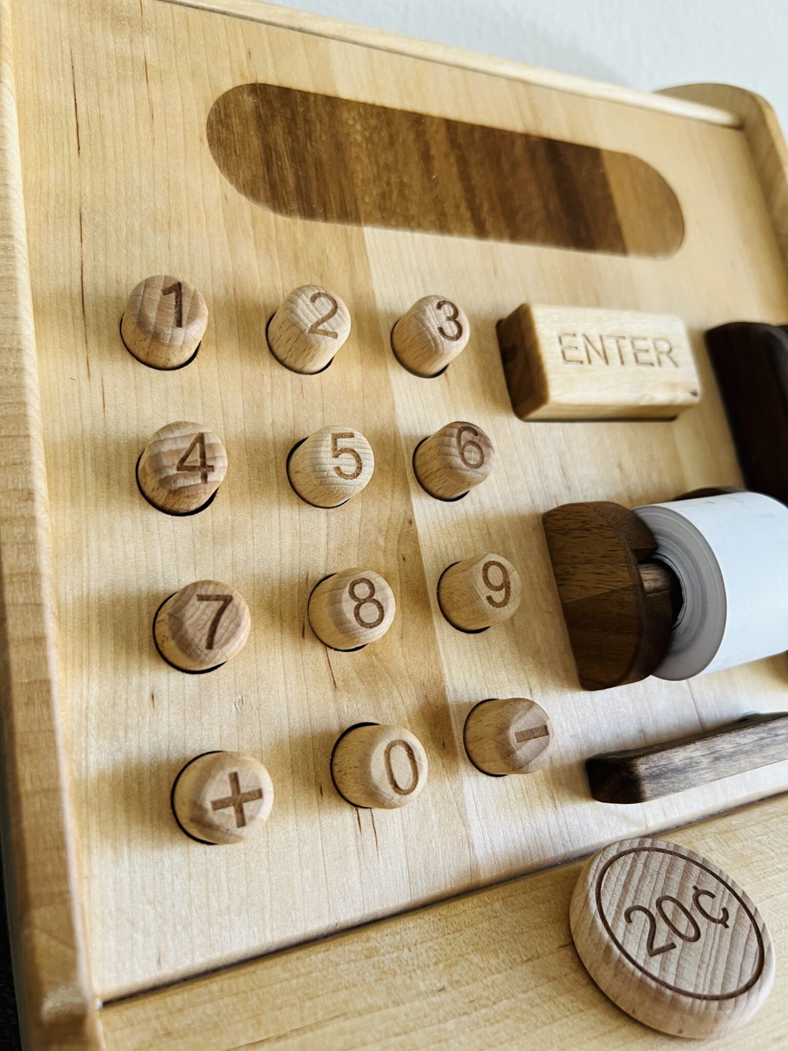 Handmade Wooden Cash Register - OakPineToys